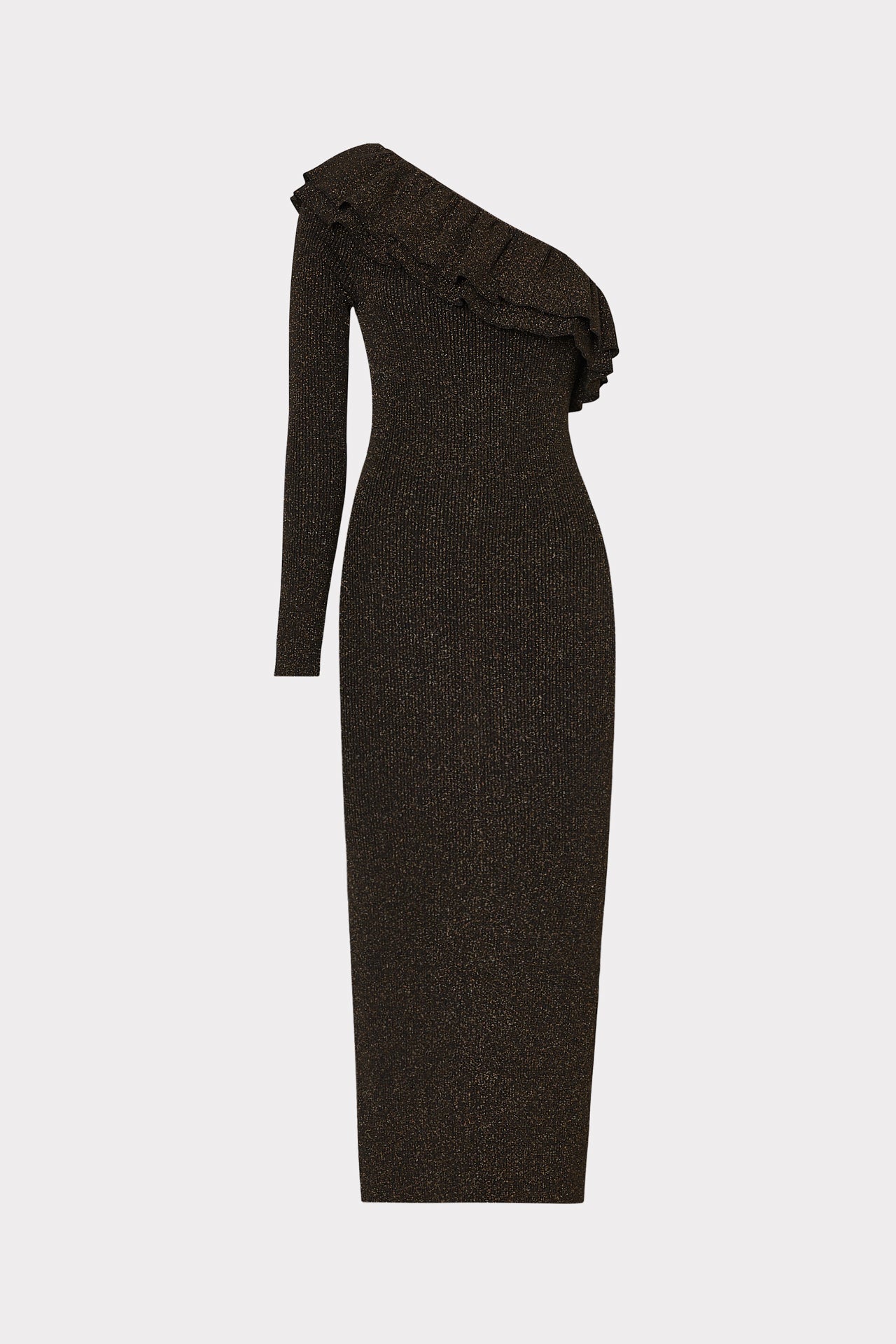 one shoulder knit midi dress Textured Knit Sleeveless One Shoulder Midi Dress