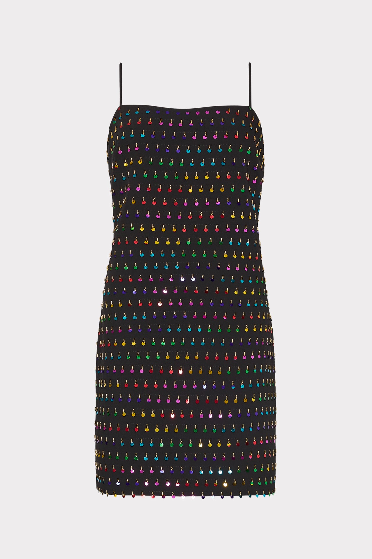 Milly Colette Beaded Sequin Mini Dress In Black/Rainbow - 50% Off |  Editorialist