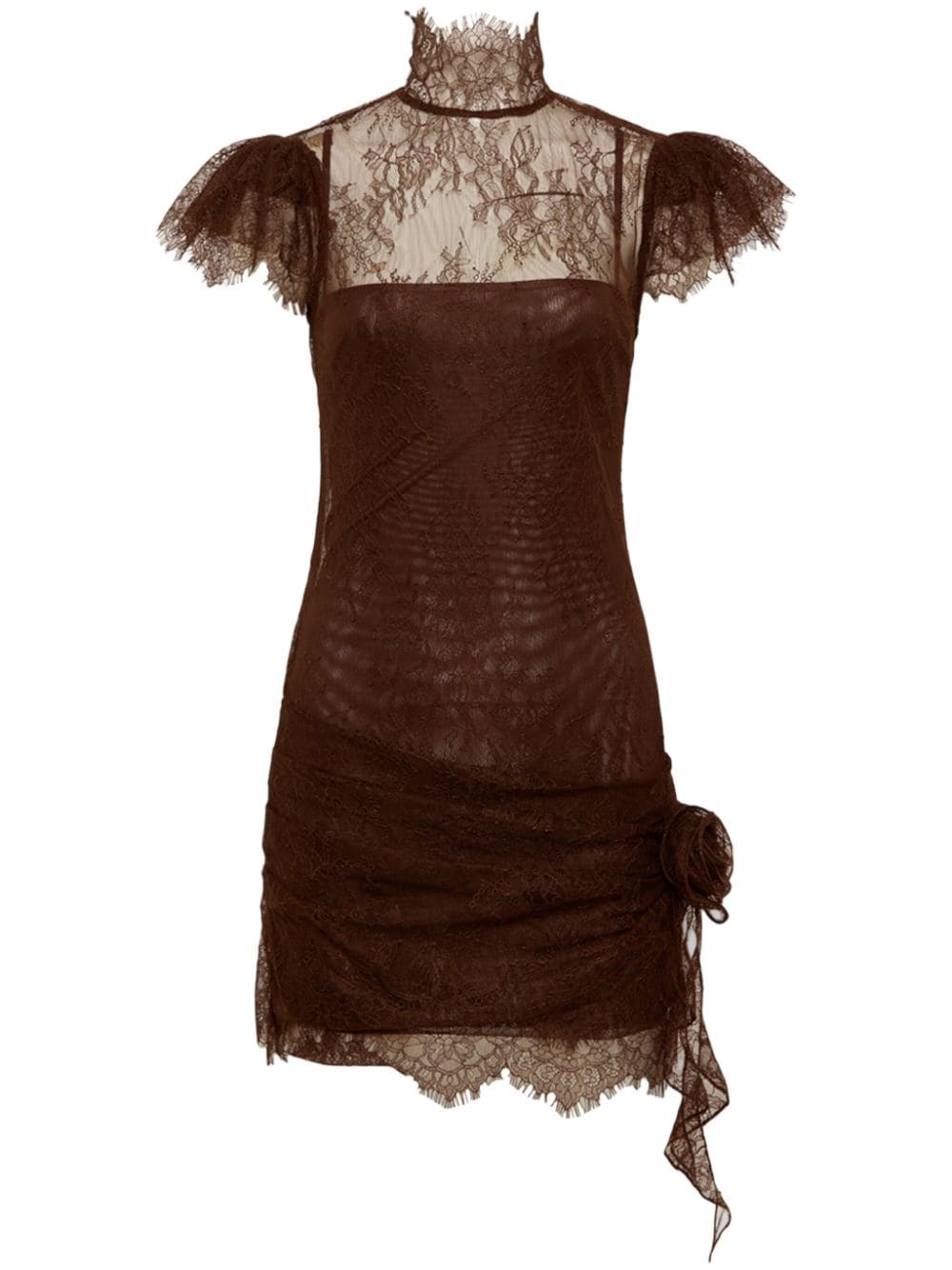 de la vali brown lace dress SILENTIUM MAXI DRESS IN CHOCOLATE BROWN LACE – DE LA VALI OFFICIAL main image 0