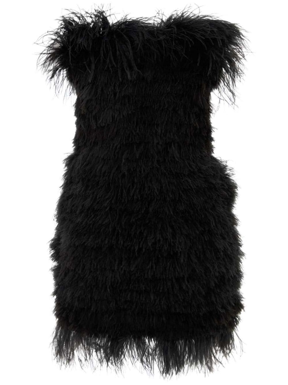 GIUSEPPE DI MORABITO Turkey Feather Bandeau Top