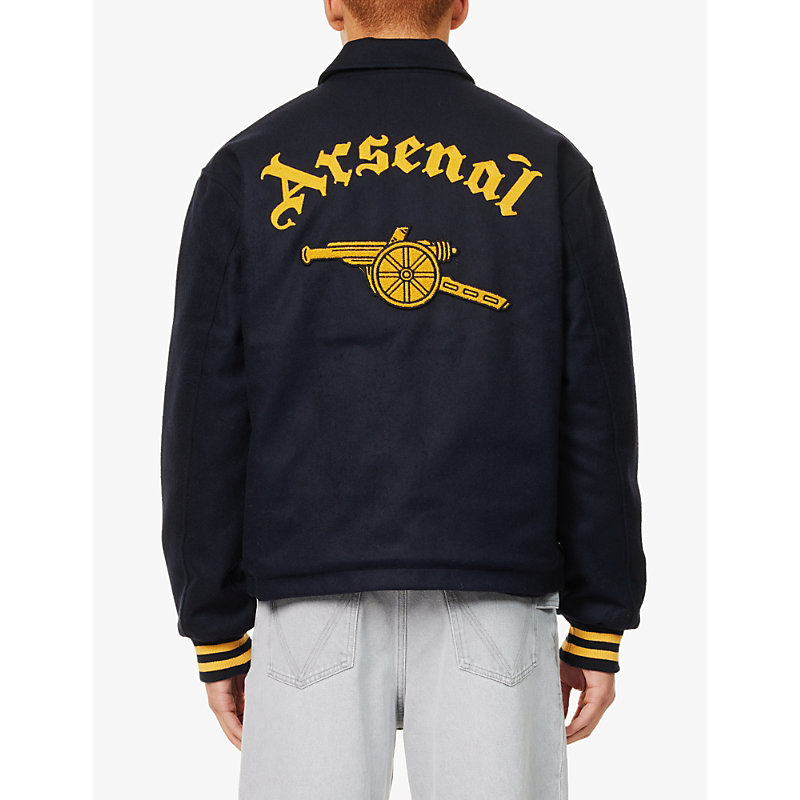 Aries X Arsenal 1886 Flap-Pockets Relaxed-Fit Wool-Blend Jacket M