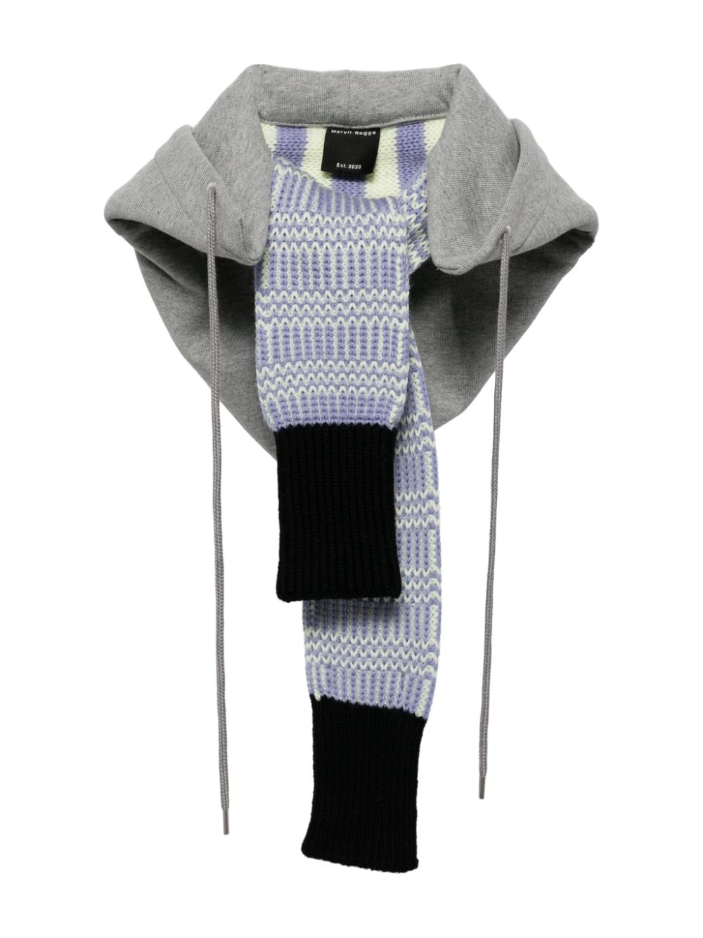 Meryll Rogge Zipped Hood Scarf - Grey | Editorialist