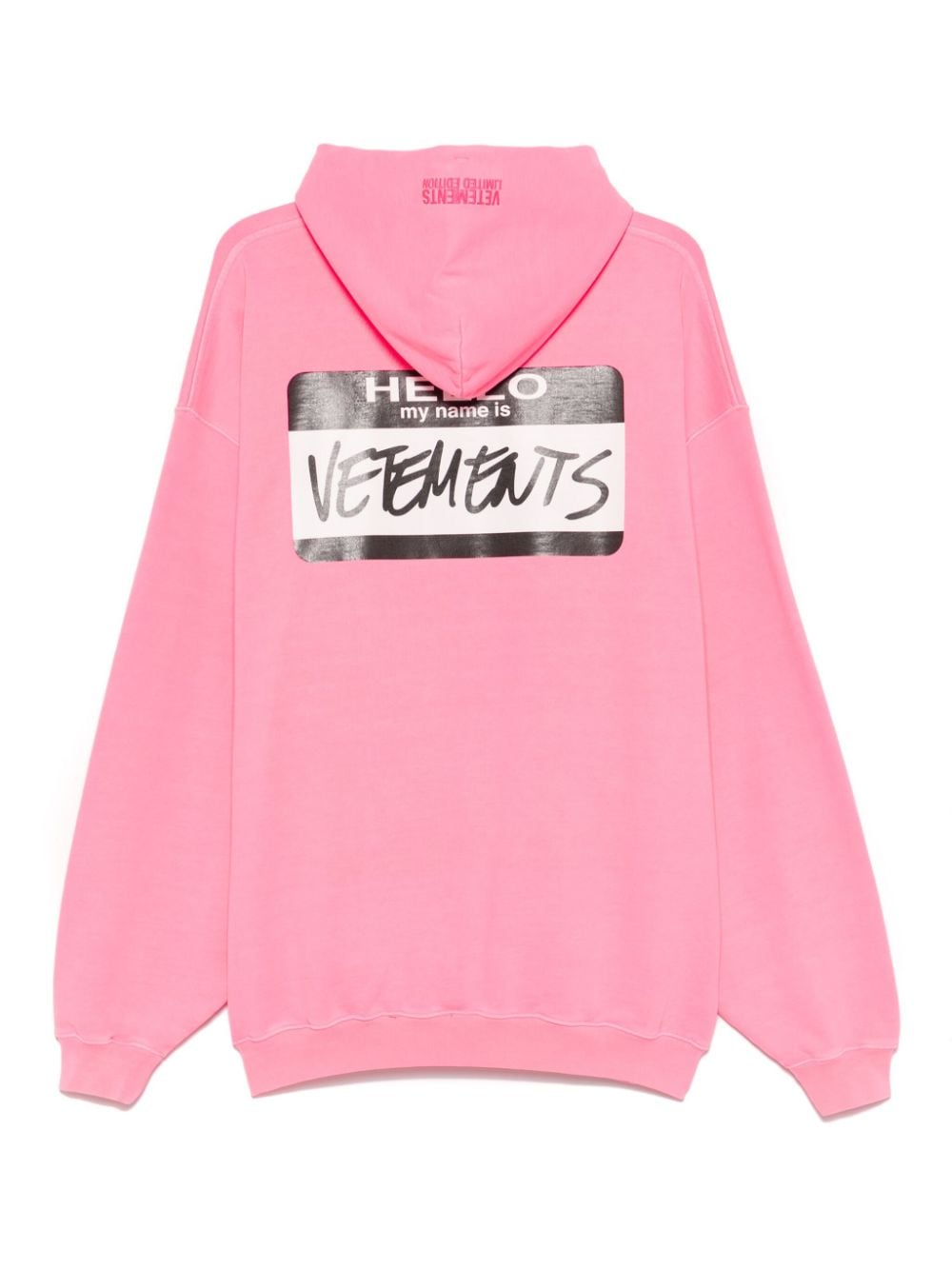 Vetements Logo Cotton Hoodie - Pink | Editorialist