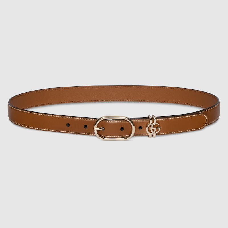 Gucci Belt With Oval Buckle - Brown | Editorialist display picture 3