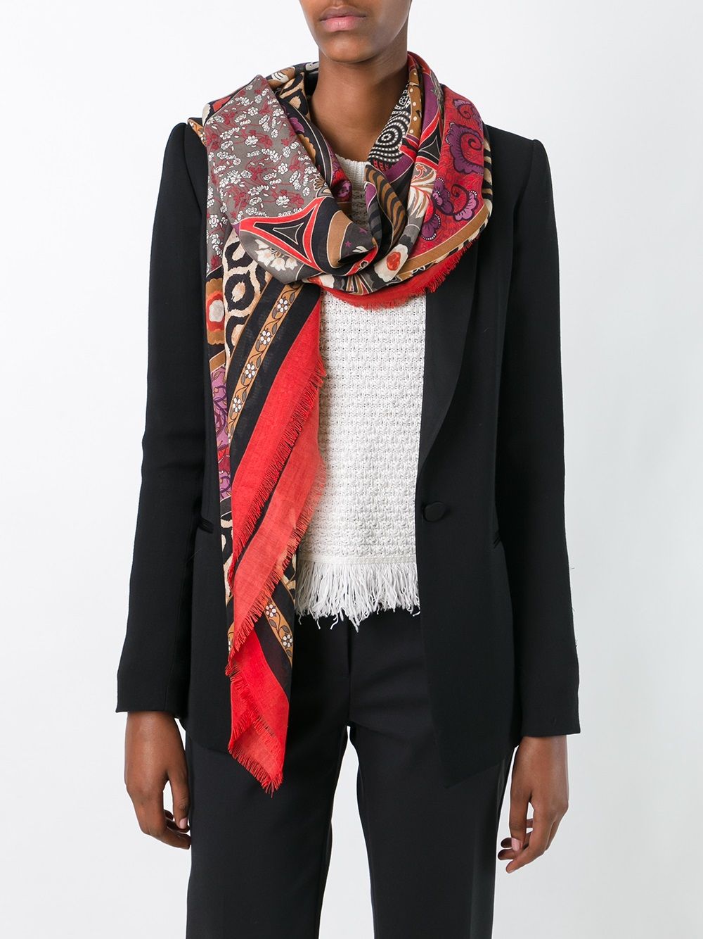 SALVATORE FERRAGAMO floral print scarf