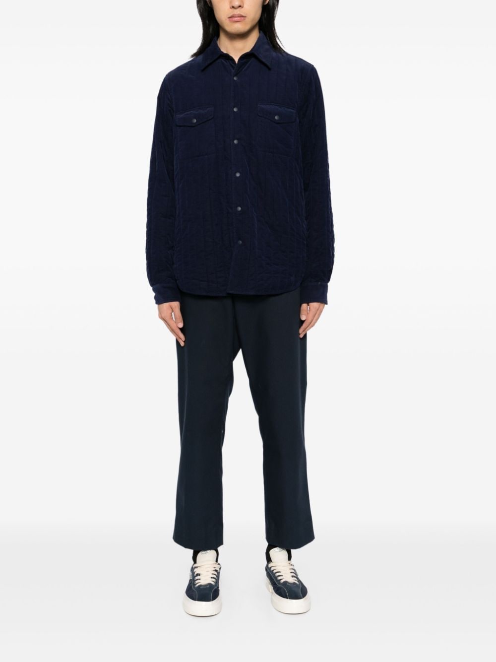 ASPESI Padded Velvet Shirt Jacket
