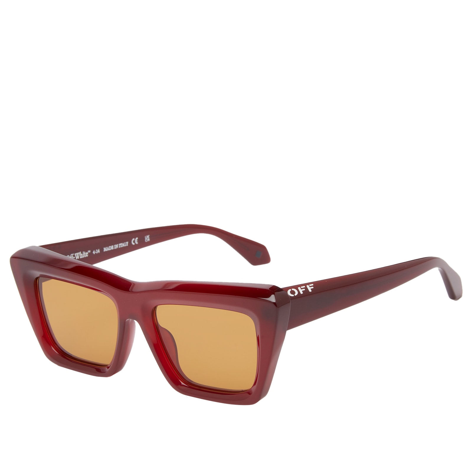 Off-White Burgundy Sunglasses OFF-WHITE Cincinnati - burgundy / dark grey – Mondello 1962 main image 3