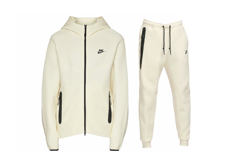 cream nike hoodie black tick