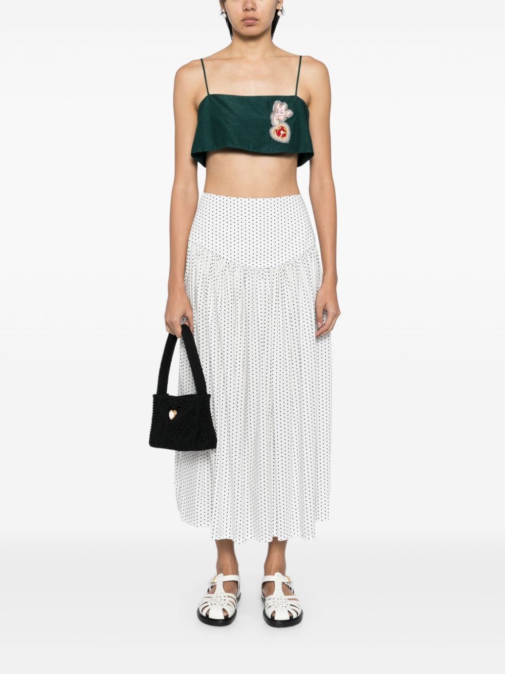 ALEMAIS ALEMAIS Embellished Crop Top