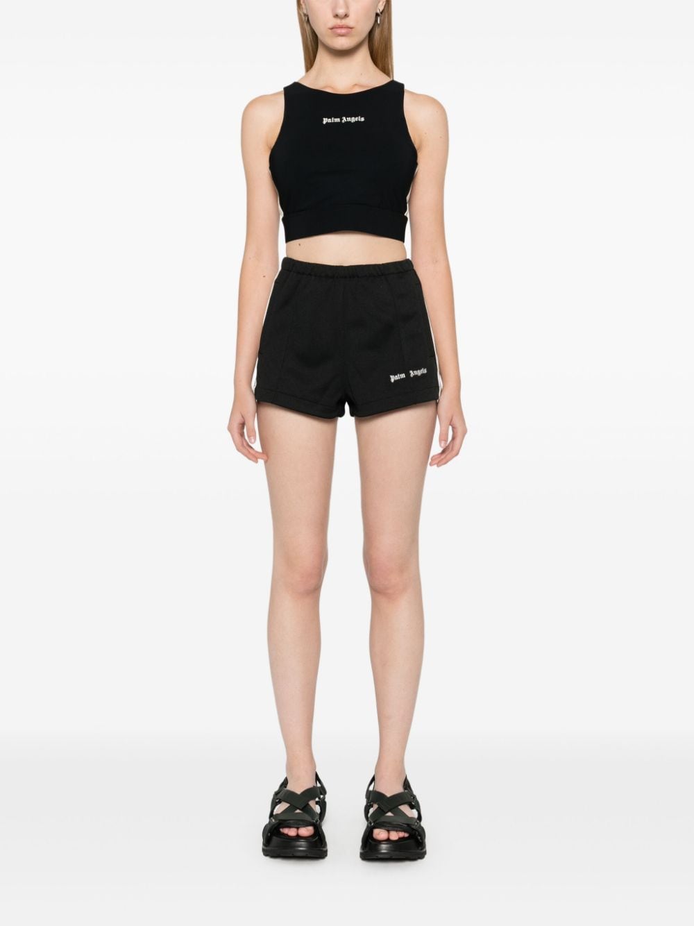 PALM ANGELS Embroidered Logo Shorts