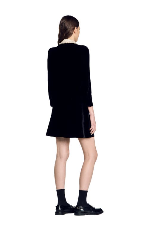 sandro short velvet dress Short velvet dress