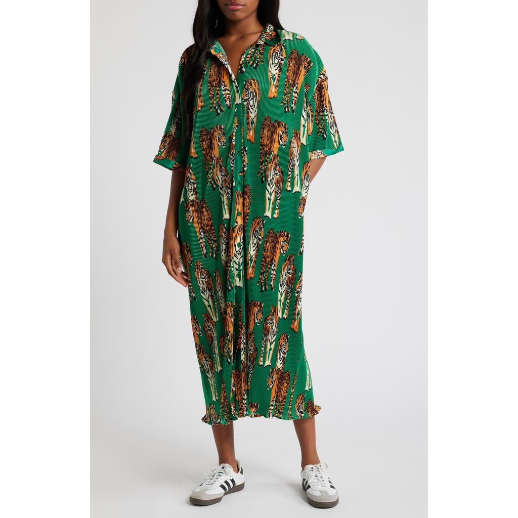 DRESSED IN LALA Dressed in Lala so far so good oversize plissé shirt dress