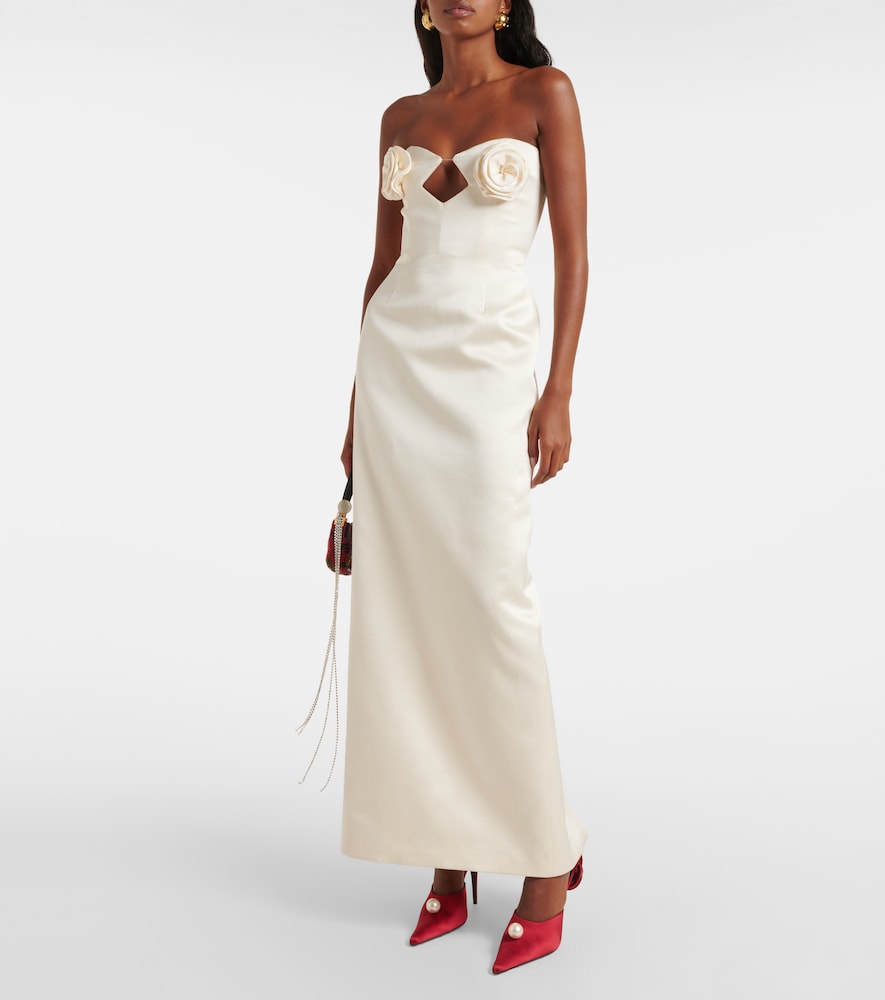 MAGDA BUTRYM Magda Butrym Floral Appliqué Faux Pearl Mules