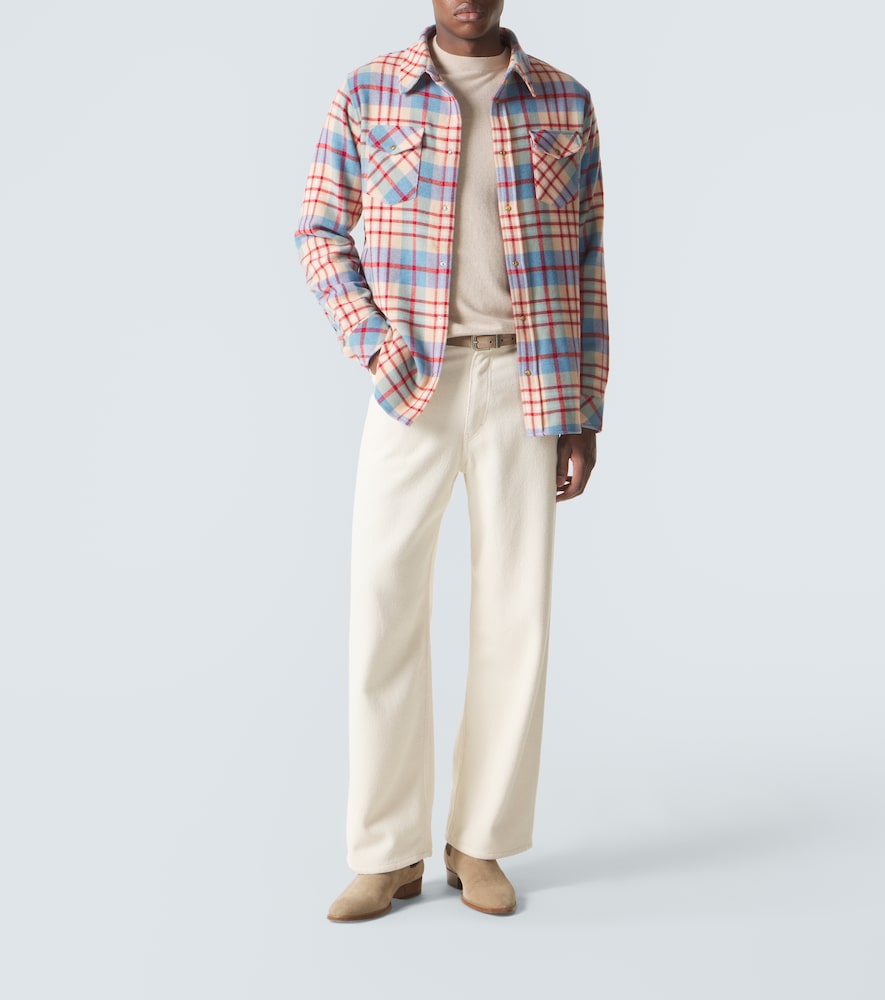 GOD'S TRUE CASHMERE al's run plaid cashmere shirt