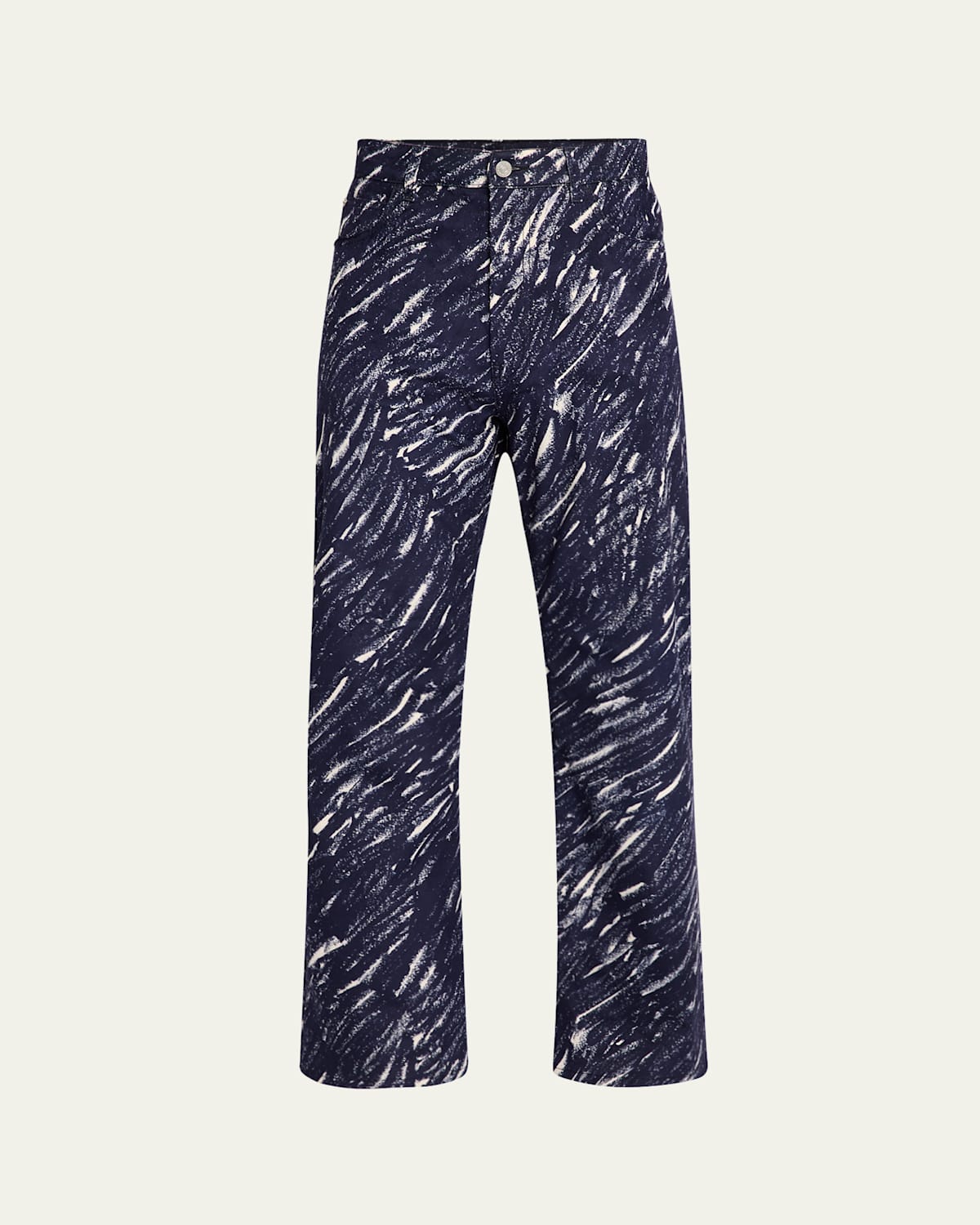 Marni Crayon-Print Flocked Jeans - Midnight/B | Editorialist