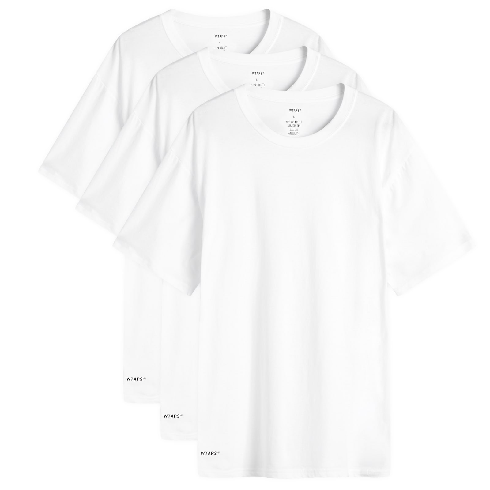 Wtaps 01 Skivvies 3-Pack T-Shirt In White - 41% Off | Editorialist