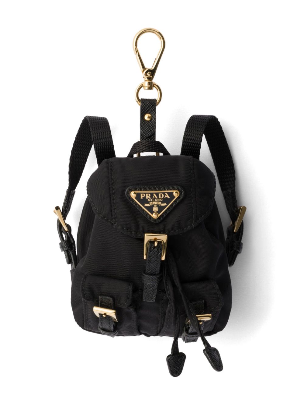 【希少美品】PRADA プラダ　チャーム　リュック VELA TRICK Prada Backpack Charm Keyring - Black | Editorialist