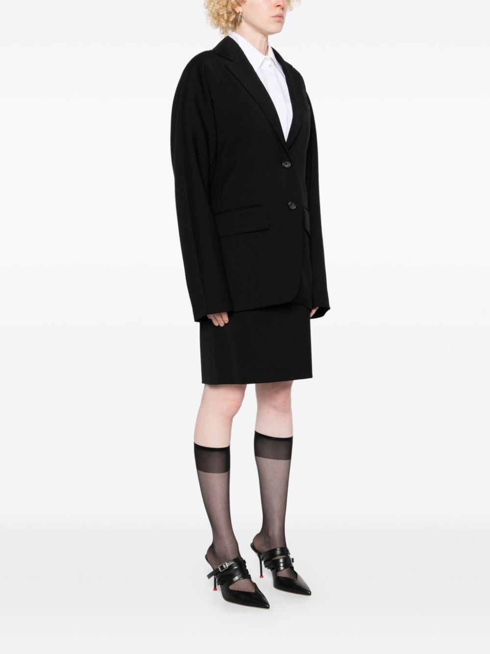 SPORTMAX Sportmax Virgin Wool Interlock Twill Blazer