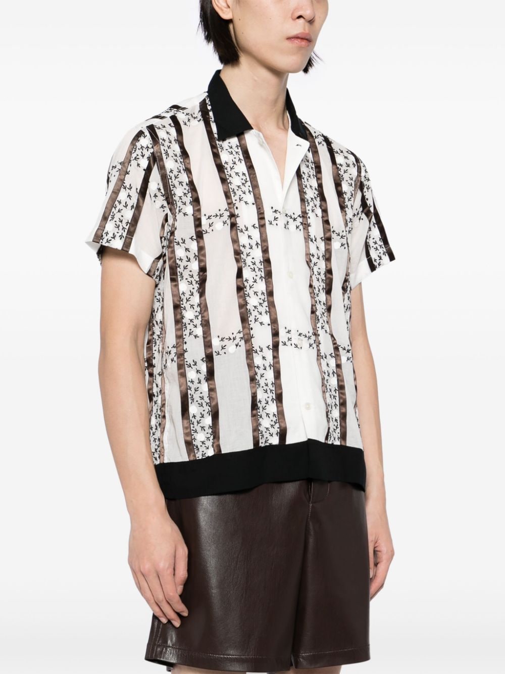BODE lattice sprig short-sleeved shirt