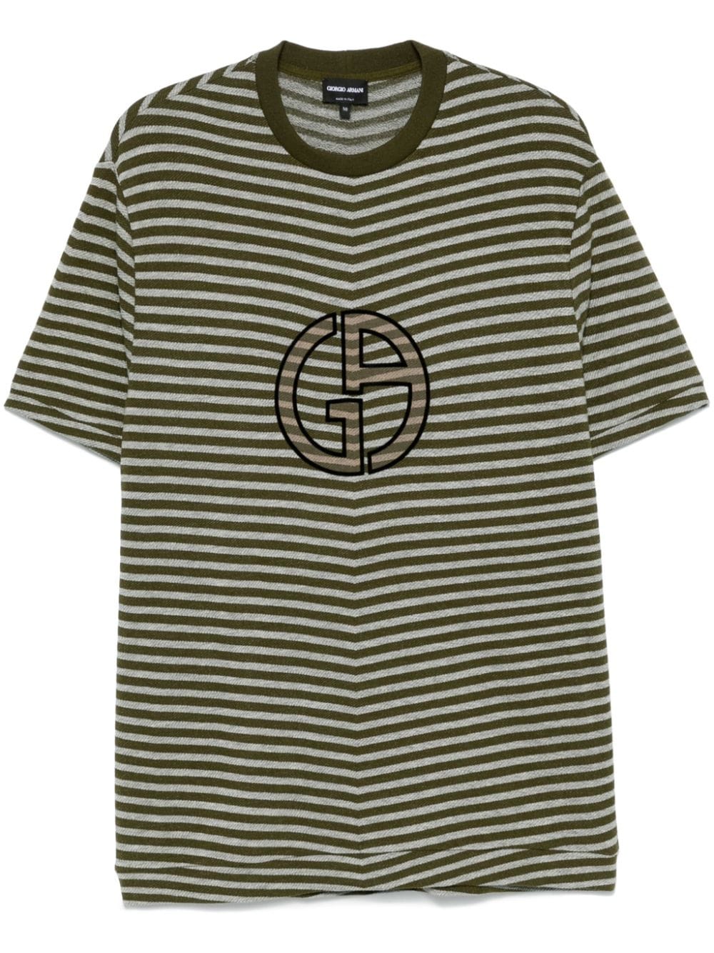 GIORGIO ARMANI flocked-logo t-shirt