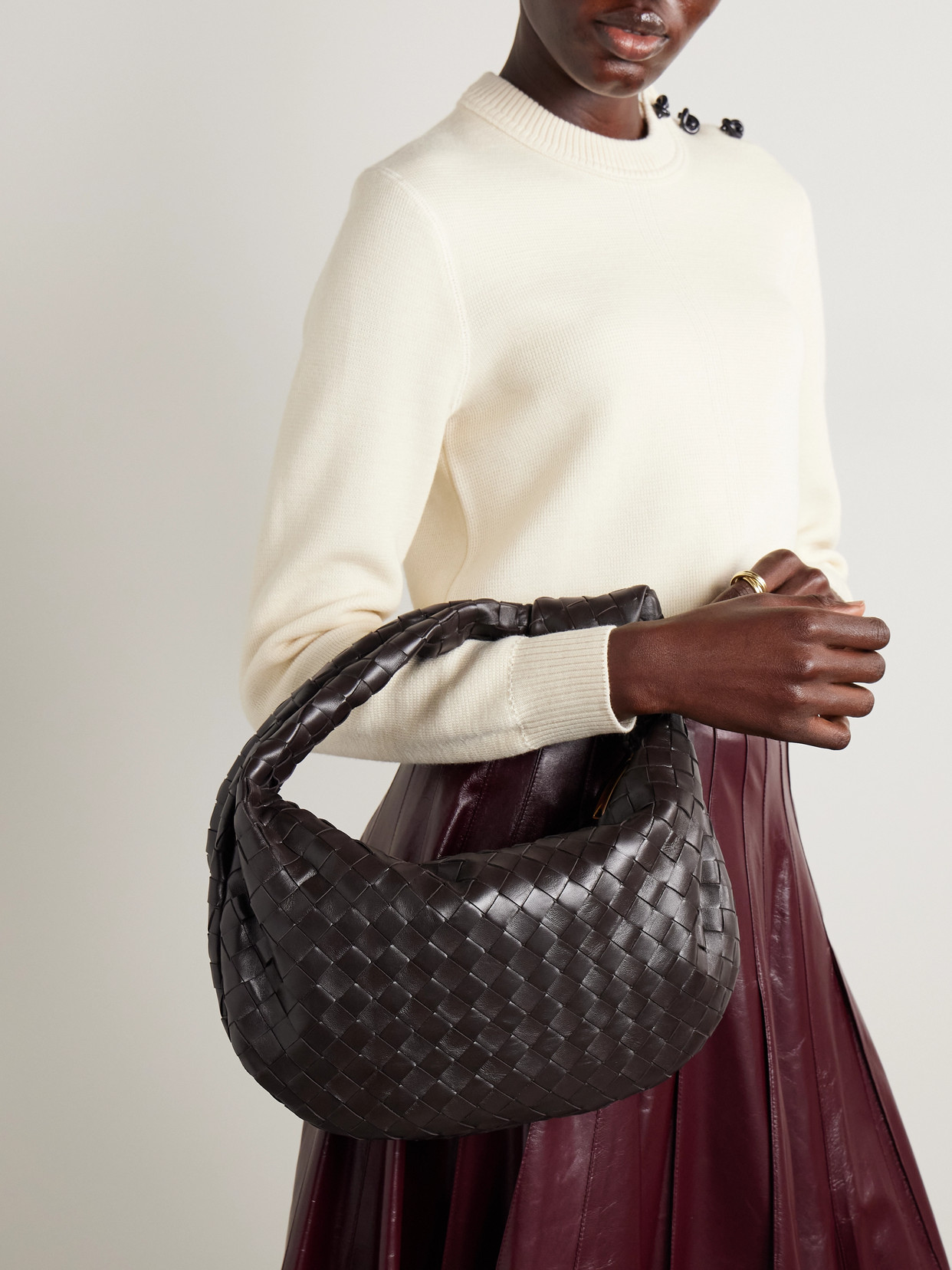 BOTTEGA VENETA Bottega Veneta Jodie Small Intrecciato Leather Tote