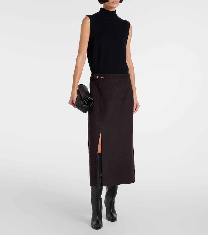 PROENZA SCHOULER Proenza Schouler White Label Adrian Wool-Blend Midi Skirt
