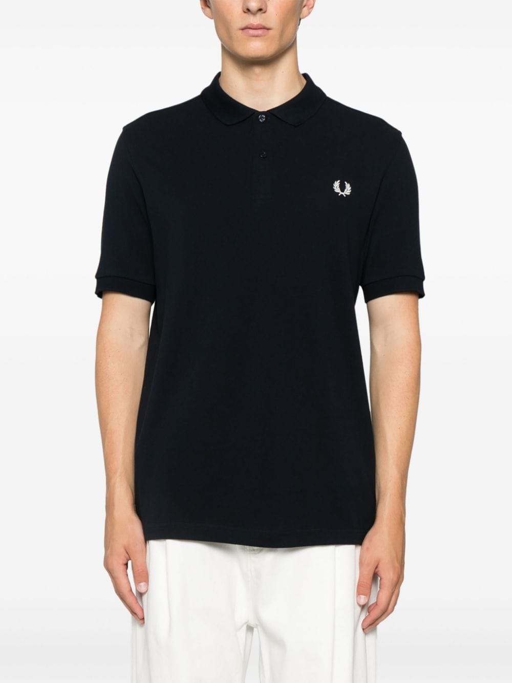 COMME DES GARÇONS x fred perry slogan-print polo shirt