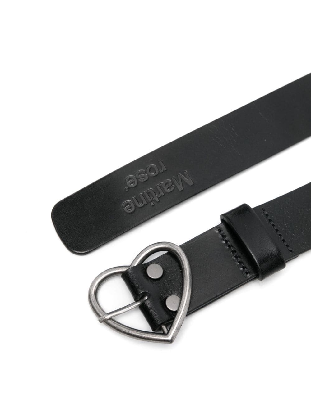Martine Roseブラックベルト Martine Rose Heart Leather Belt In Black - 20% Off | Editorialist