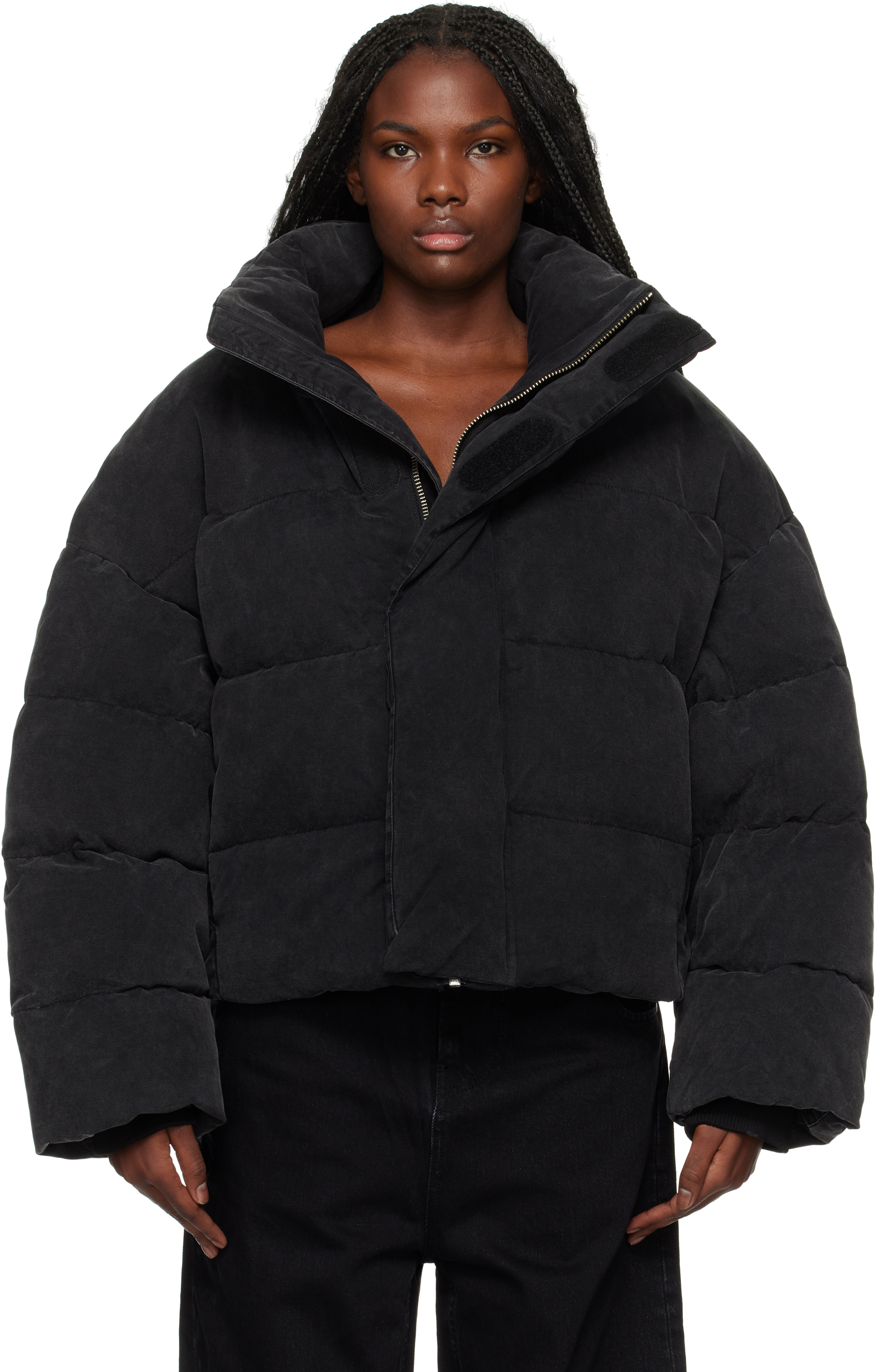 Entire Studios Black Mml Puffer Down Jacket - Iron - 60% Off 
