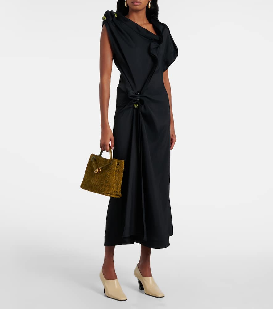 BOTTEGA VENETA Bottega Veneta Gathered Midi Dress