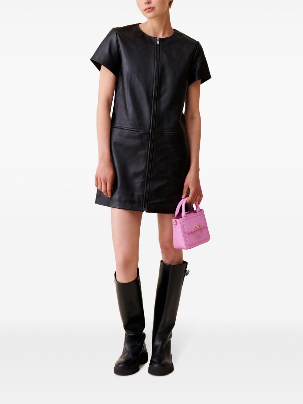 chinese dress ladies CLAUDIE PIERLOT Black Floral Silk Print RISMAH Dress Size S   alineconsignment