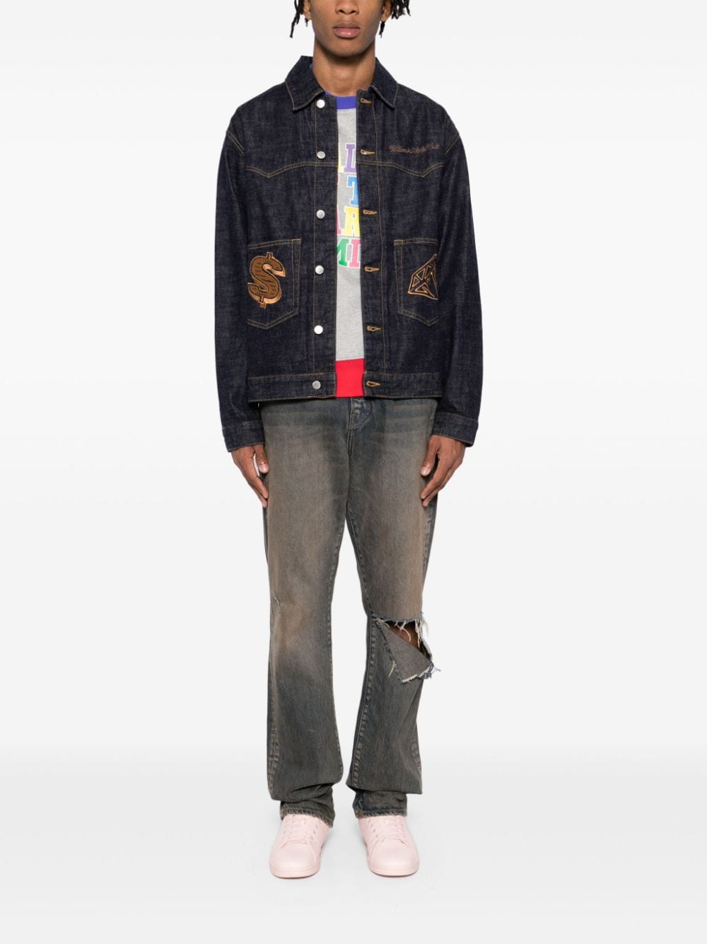 BILLIONAIRE BOYS CLUB Billionaire Boys Club Embroidered Denim Jacket