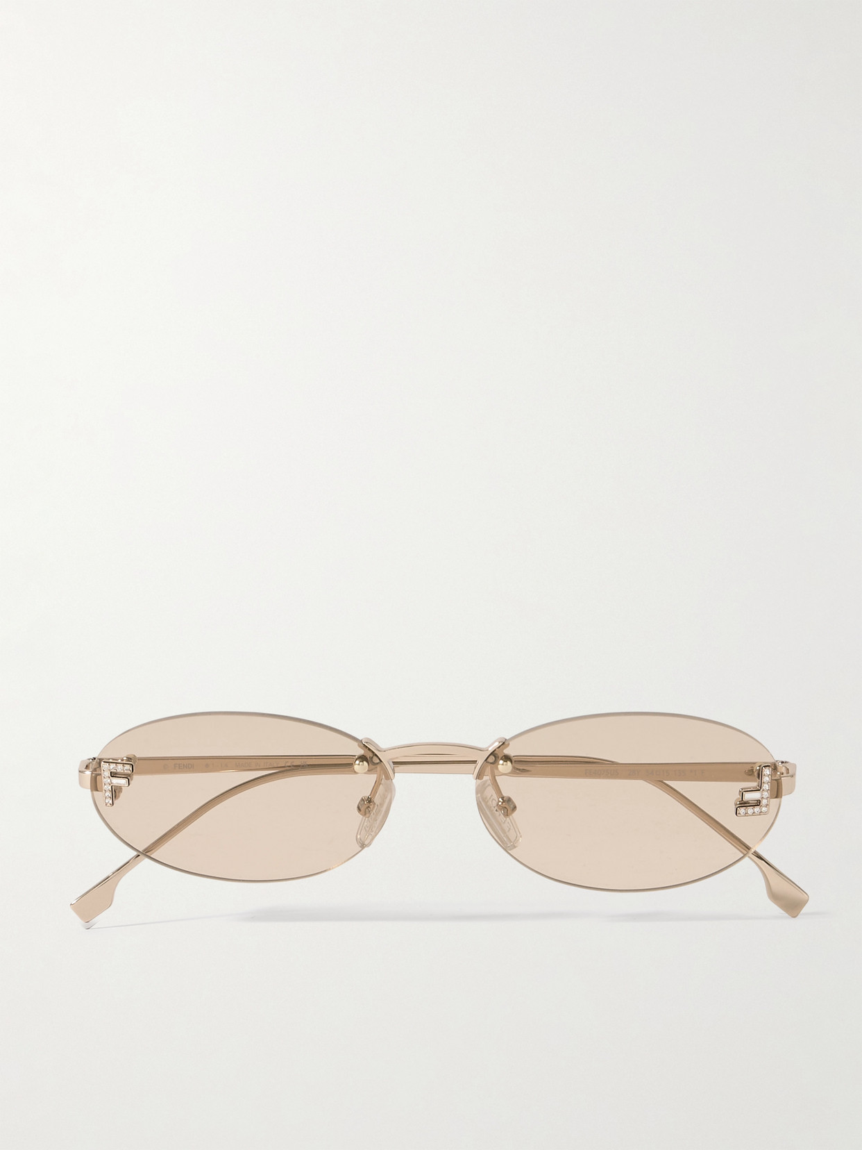 Fendi Rimless Oval Sunglasses - Rose Gold - 30% Off 