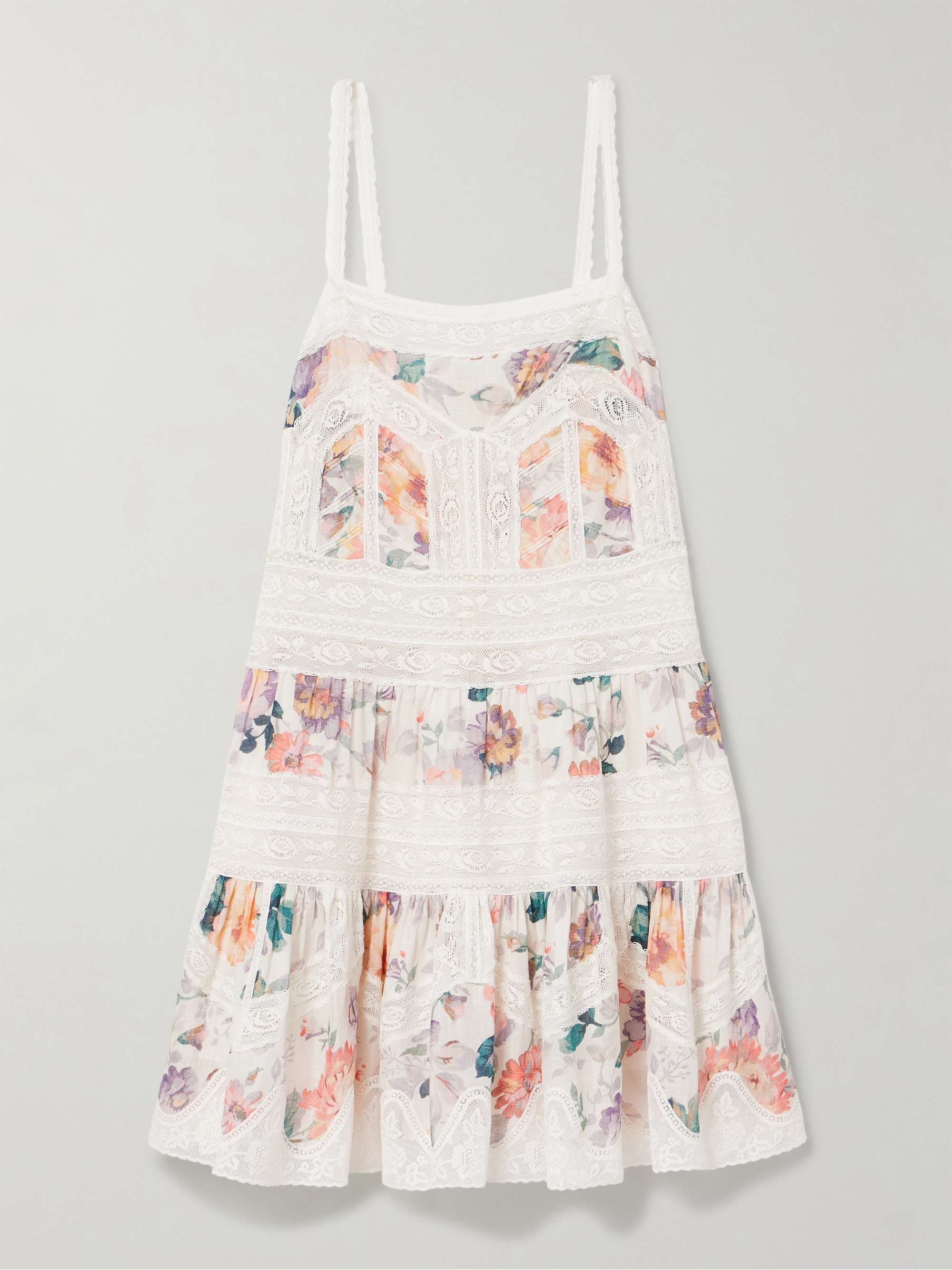 chinese dress ladies Zimmermann Acacia Mini Shirt Dress Mint Multi main image 1