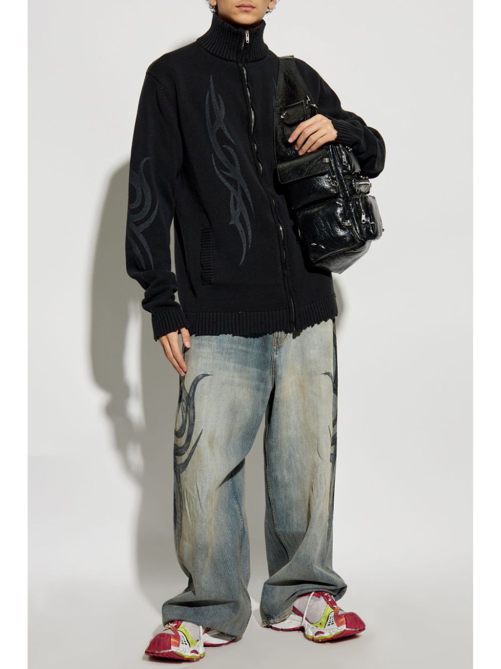 Buy Balenciaga Y2k Zip-up Cardigan - Black At 29% Off | Editorialist