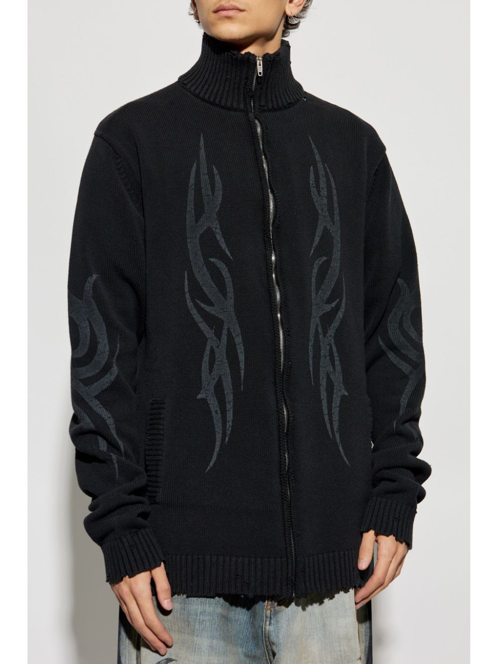 Balenciaga Y2k Zip-Up Cardigan In Black - 20% Off | Editorialist