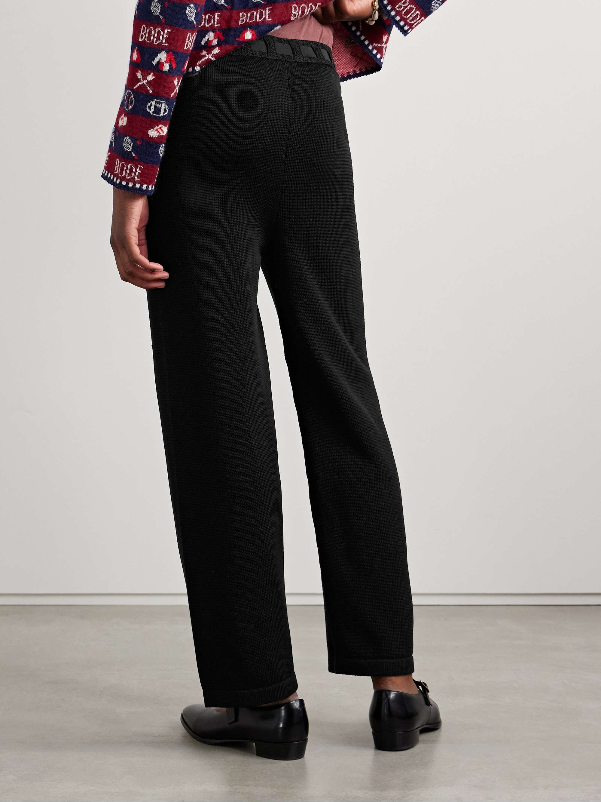 Bode Mathilde Wide-Leg Viscose Pants - Black - 37% Off Bode Mathilde Wide-Leg Viscose Pants - Black - 37% Off