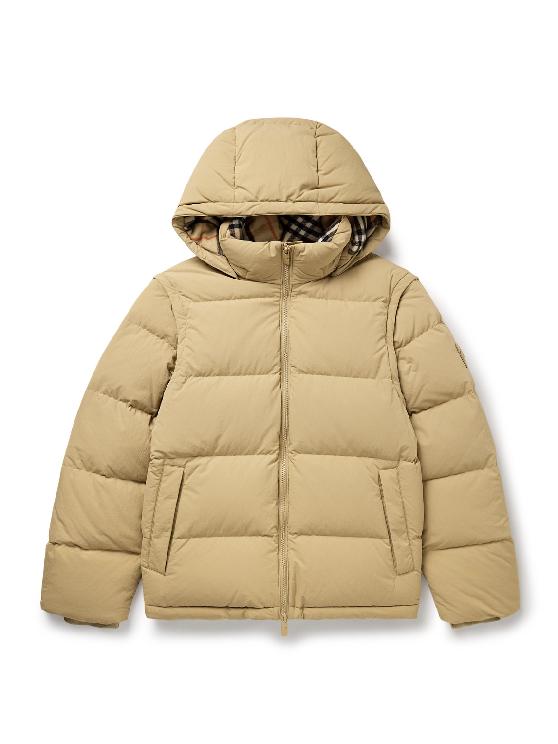 Buy Burberry Convertible Quilted Down Jacket - Neutrals At 30% Off