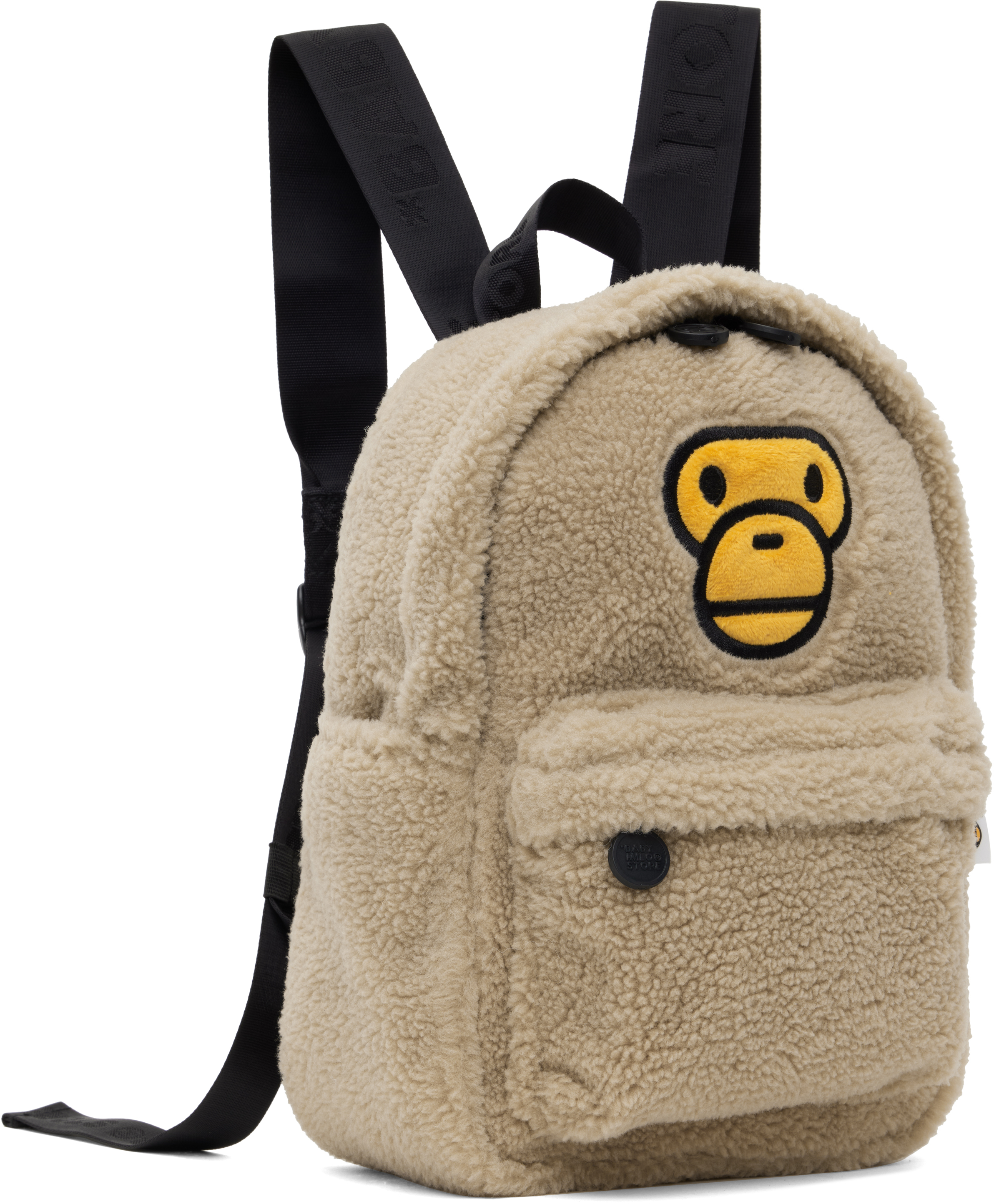 A Bathing Ape Beige Baby Milo Sherpa Mini Backpack - Bgx