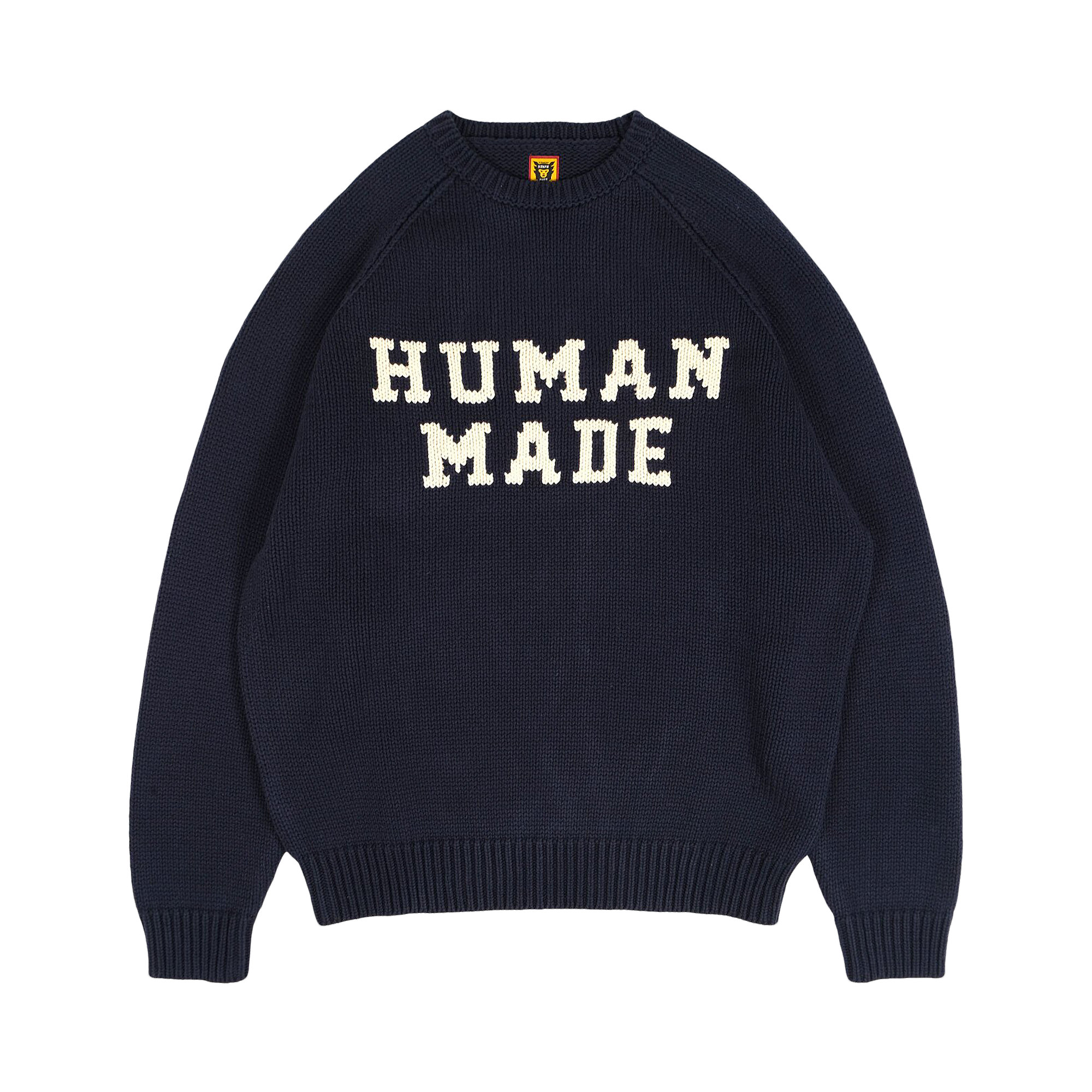 Human Made Bear Raglan Knit Sweater - Blue | Editorialist