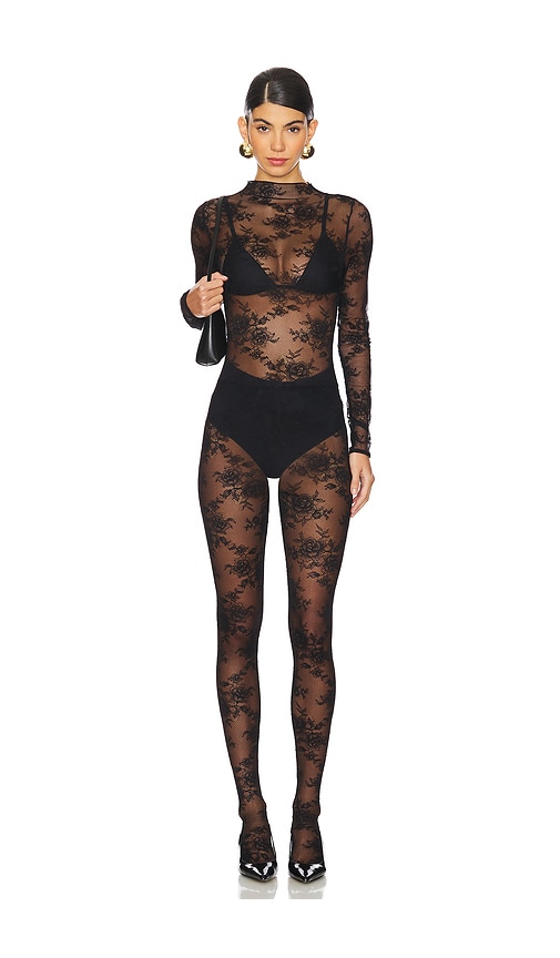 ALAÏA alaïa lace legging in fuchsia