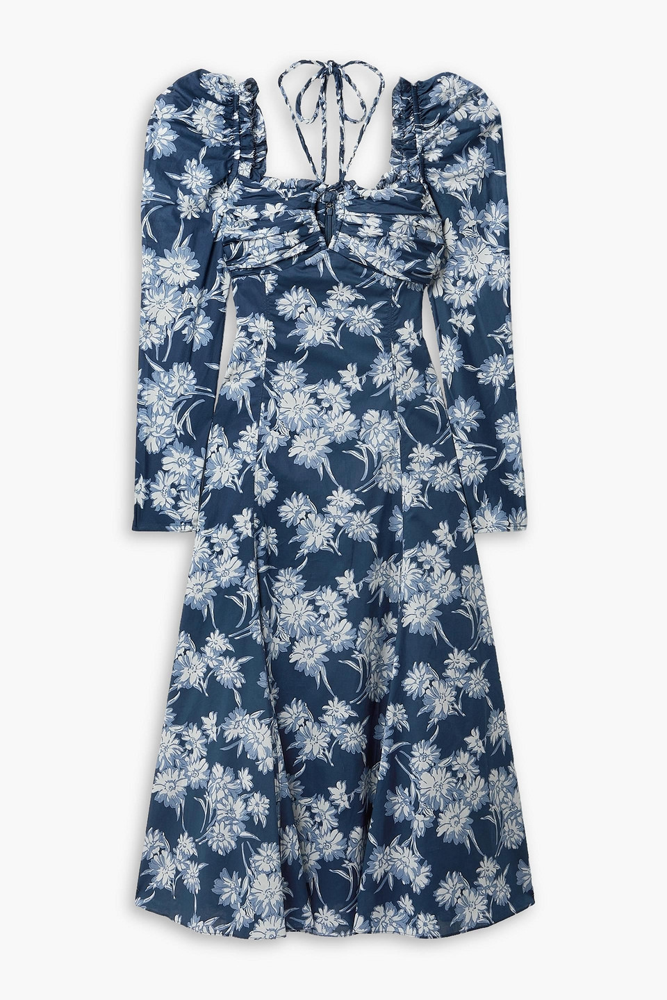 Ralph Lauren Bloom Floral-Print Cotton Midi Dress In Navy - 85% Off ...