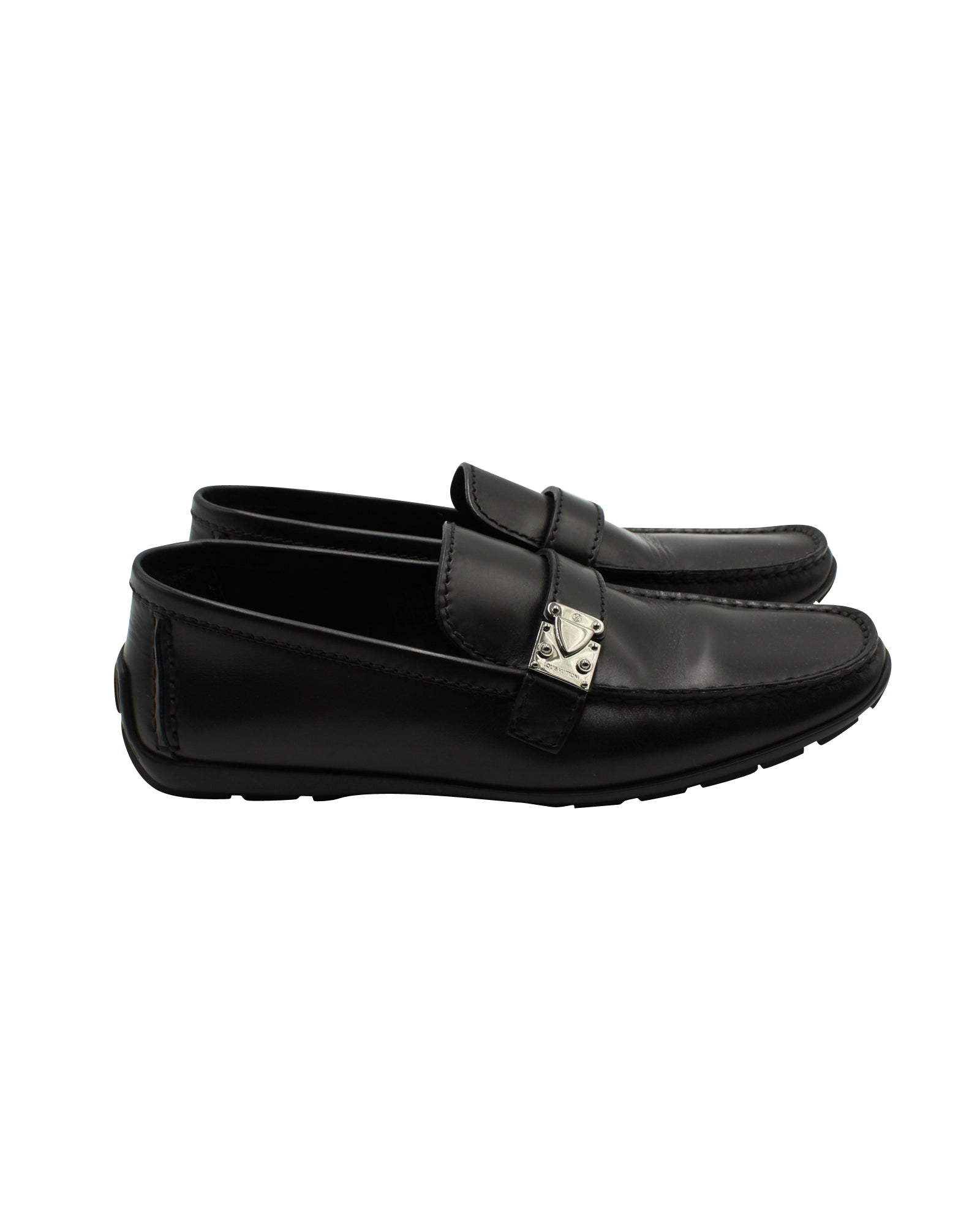 Louis Vuitton Lombok Slip On Loafers In Leather In Black  display picture 1