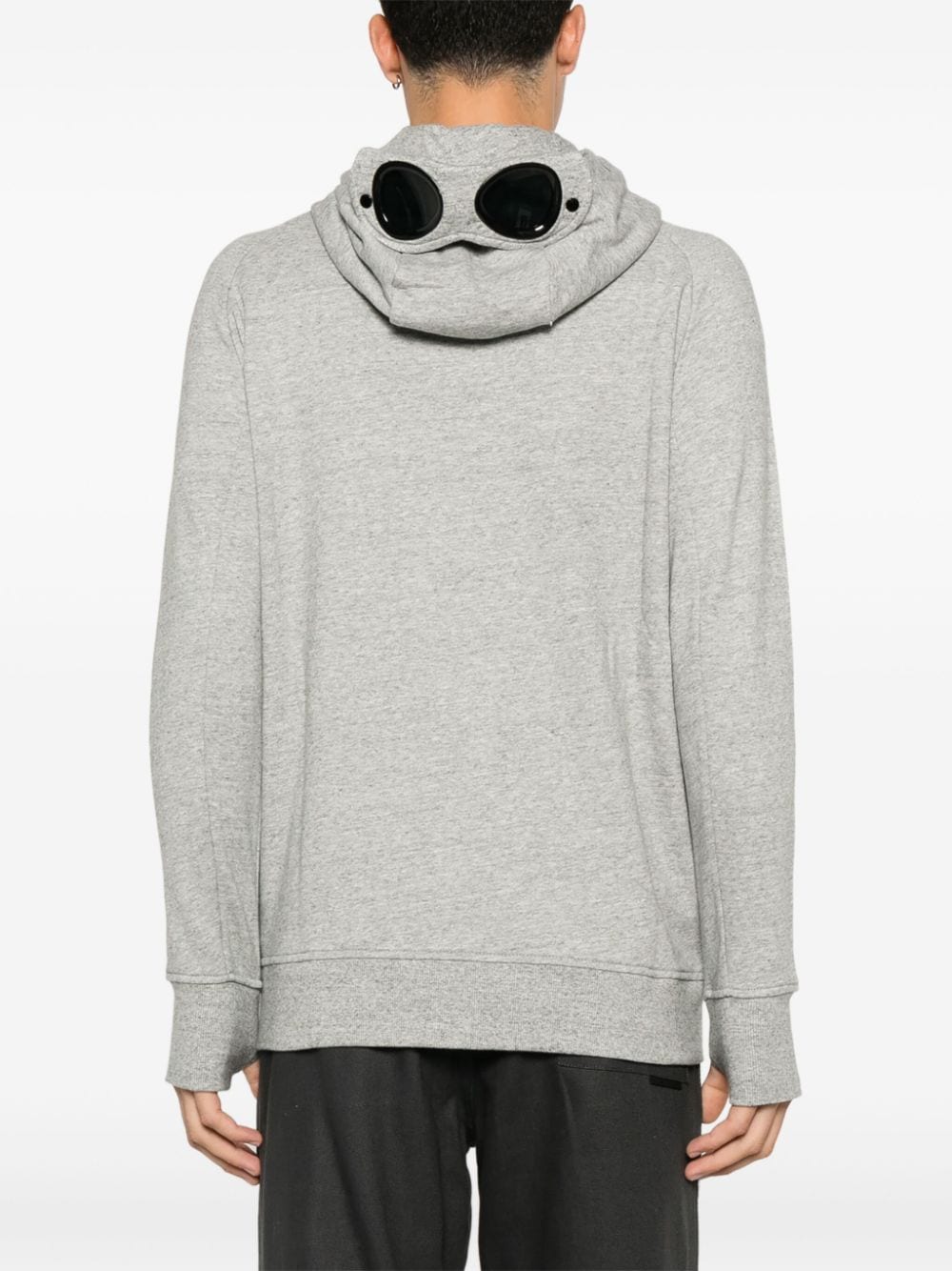 C.P. Company Zip-Up Hoodie With Goggles Detail - Grey - 51% Off
