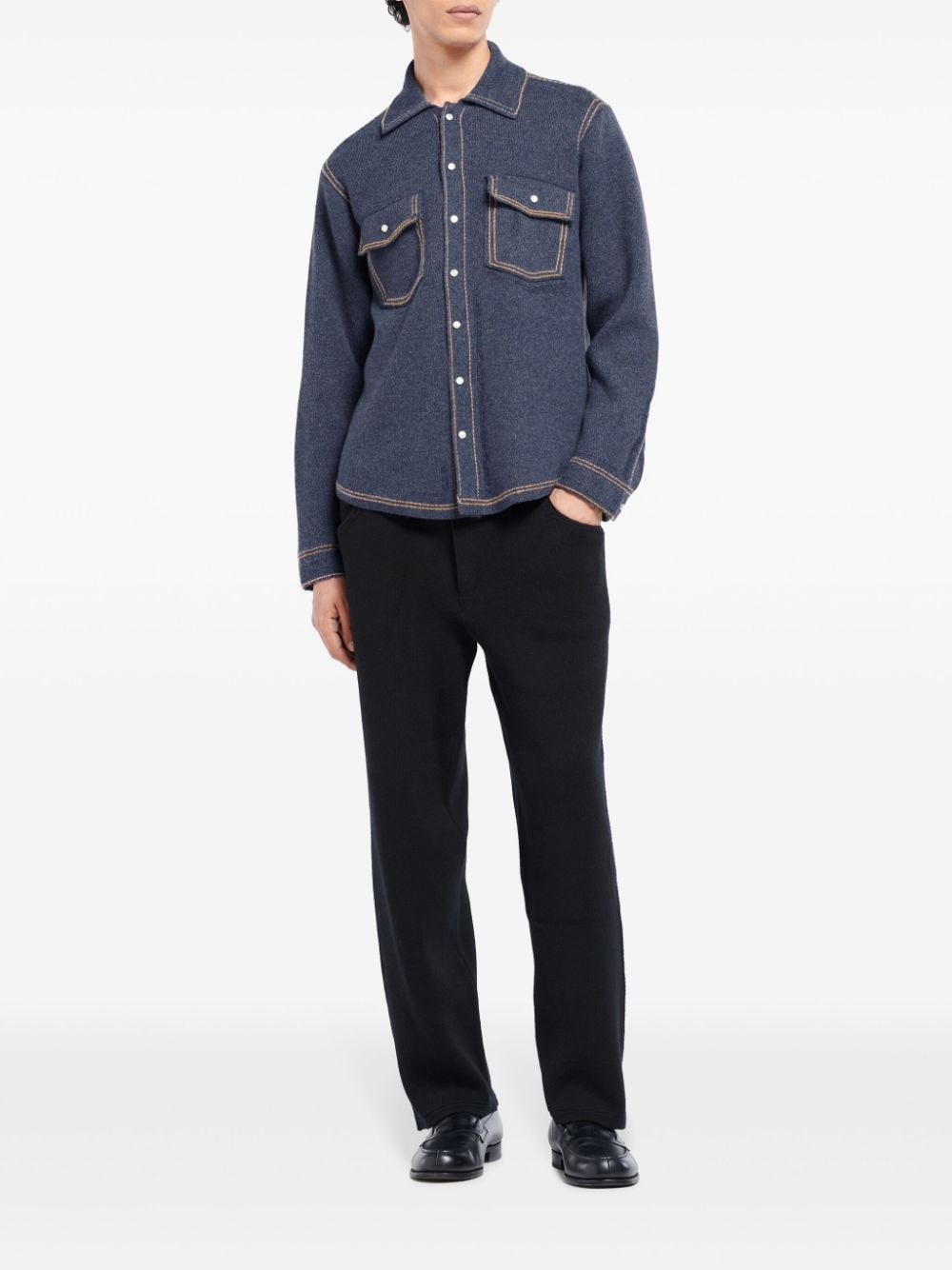 BARRIE knitted overshirt