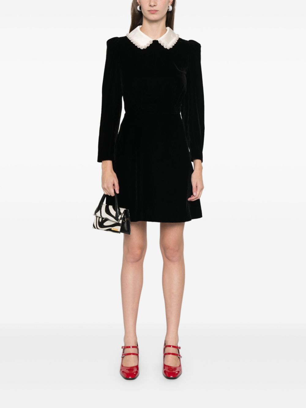 Sandro Velvet Mini Dress In Black - 40% Off | Editorialist Sandro Velvet Mini Dress In Black - 40% Off | Editorialist