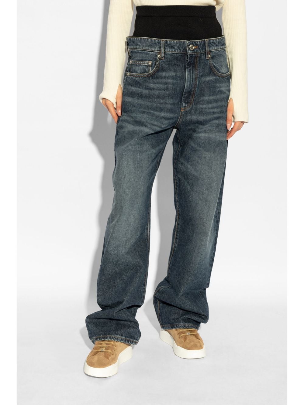 SPORTMAX Whiskered Boyfriend Jeans