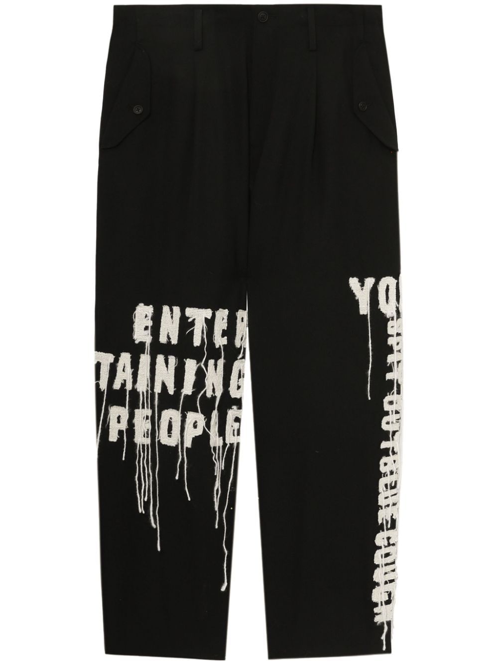 YOHJI YAMAMOTO Yohji Yamamoto Embroidered Trousers