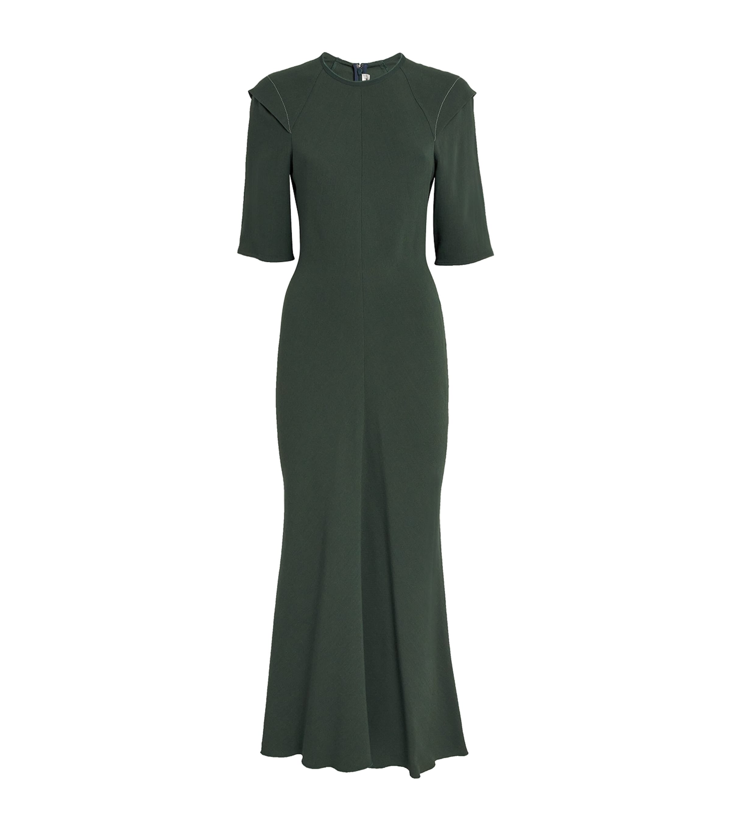 Victoria Beckham Inset Sleeve Midi Dress In Green - 71% Off | Editorialist Victoria Beckham Inset Sleeve Midi Dress In Green - 71% Off | Editorialist