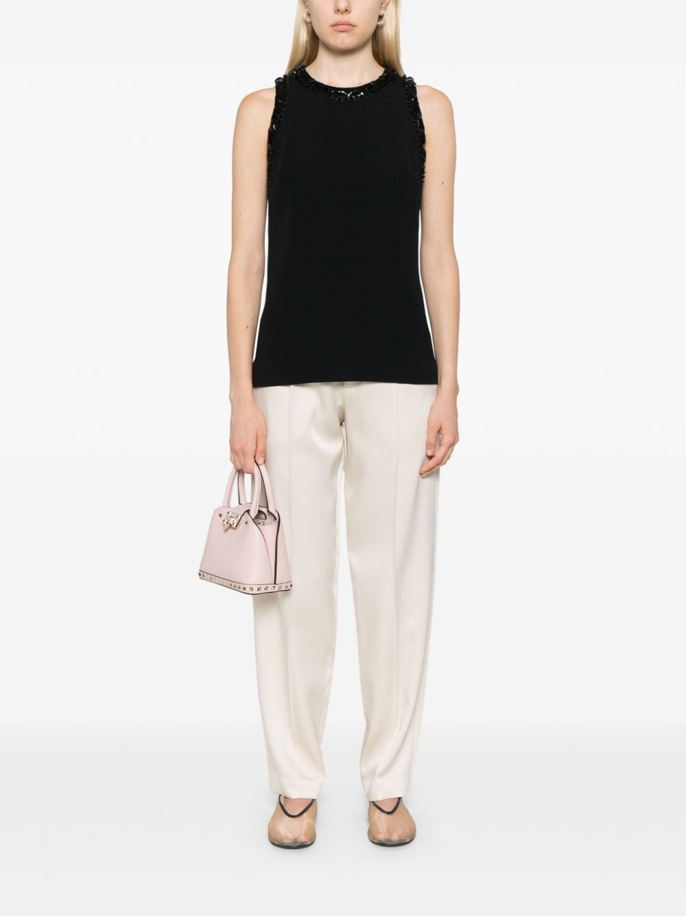 ELIE SAAB Elie Saab Embroidered Cady Top